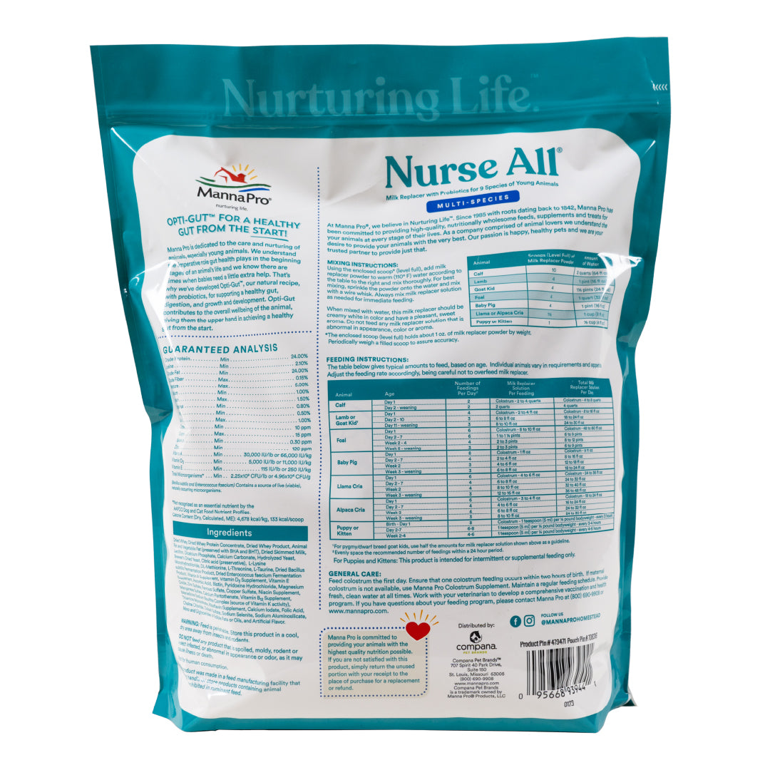 Nurse All® Multi-Species Milk Replacer | MannaPro