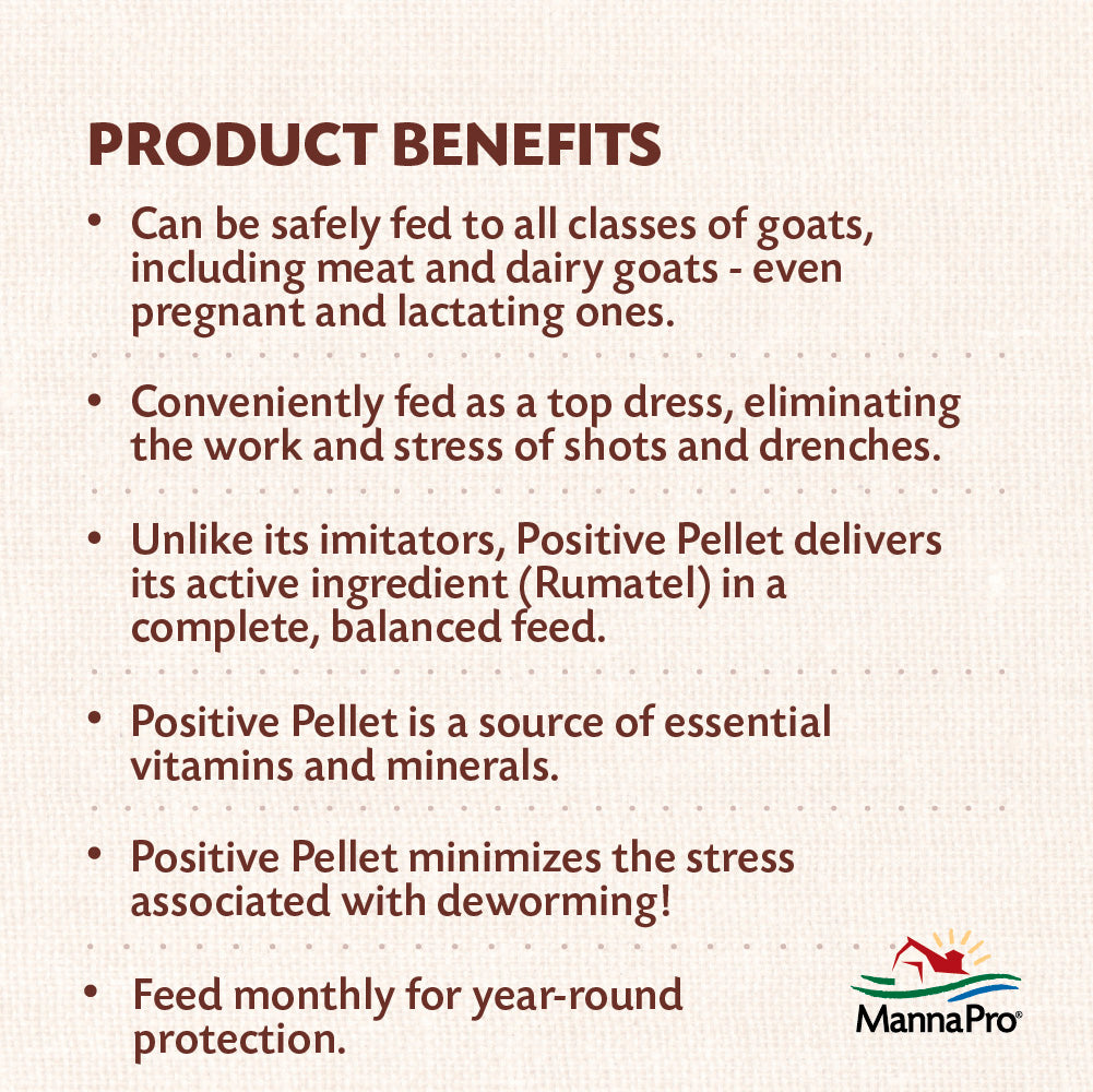 Positive Pellet® Goat De-Wormer | MannaPro